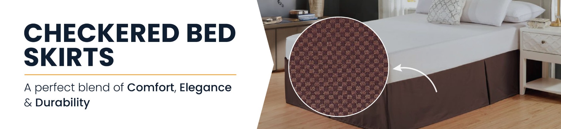 Checkered Bed Skirts | King Size Bed Skirt | Queen Size Bed Skirt